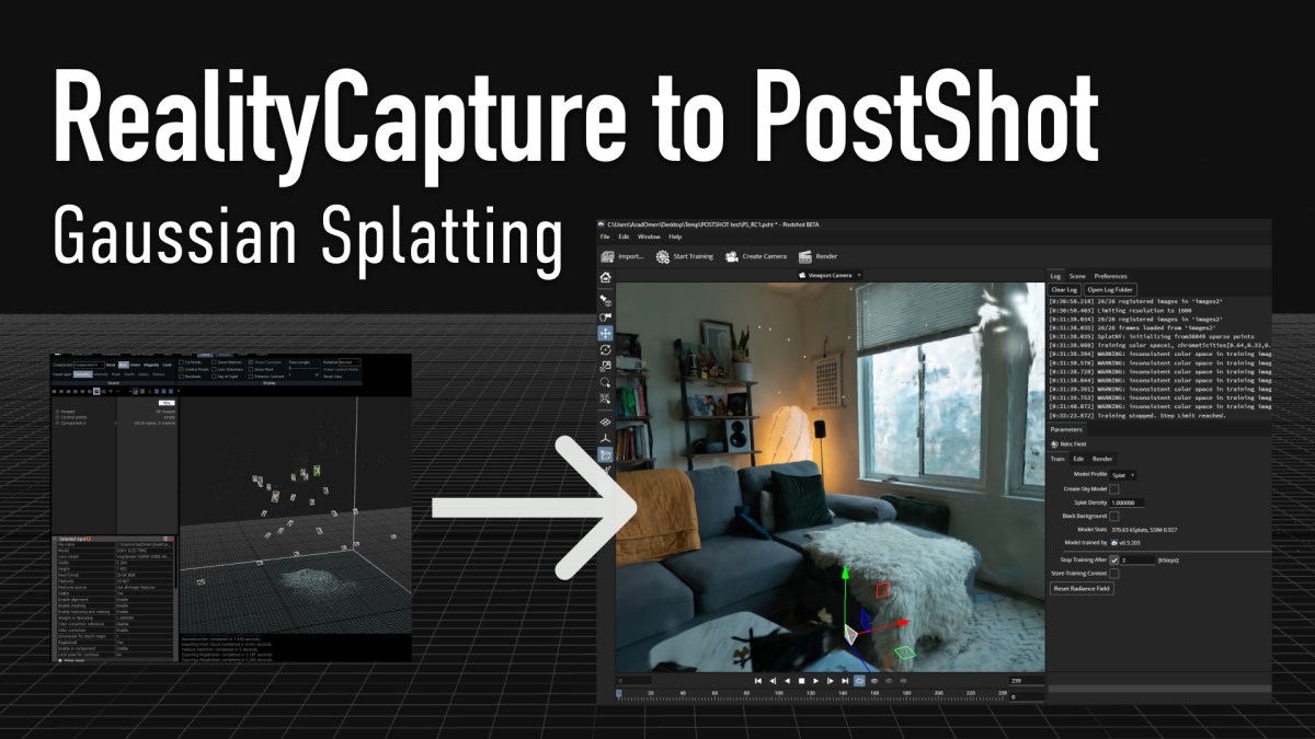 RealityCapture to Gaussian Splatting using PostShot – Azad's Blog